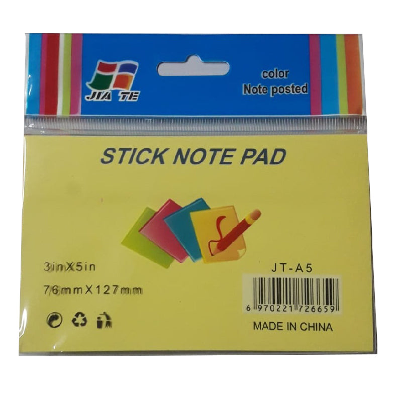 Sticky Note 5*3 JT-A5 Single Color – SUN ONLINE