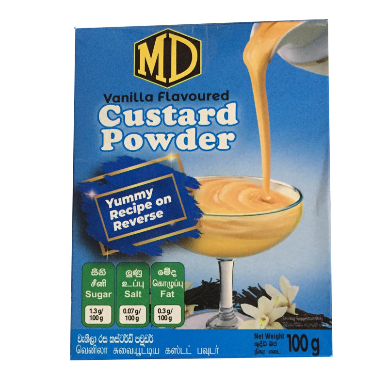 MD Vanila Flavoured Custard Powder 100g – SUN ONLINE