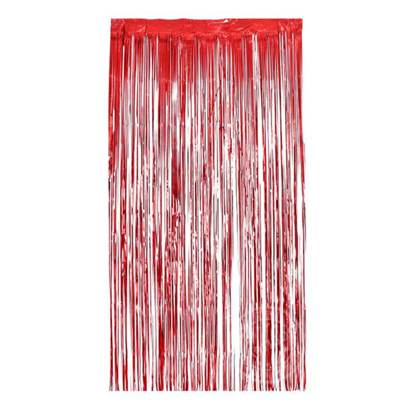 2m x 1m Metallic Foil Fringe Curtain - Red – SUN ONLINE