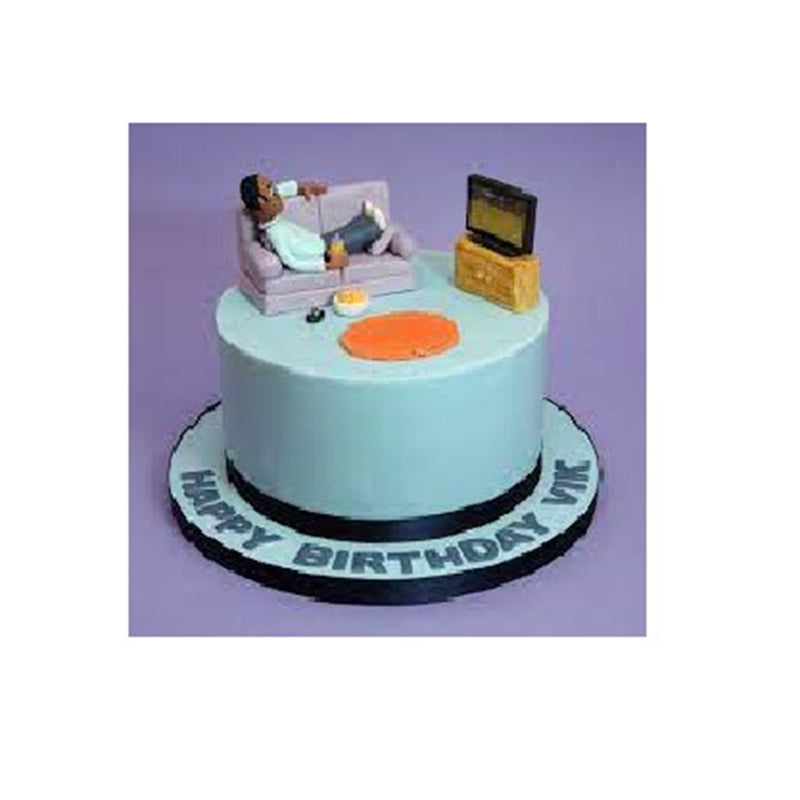 Waching Tv Birthday Cake 1kg – SUN ONLINE