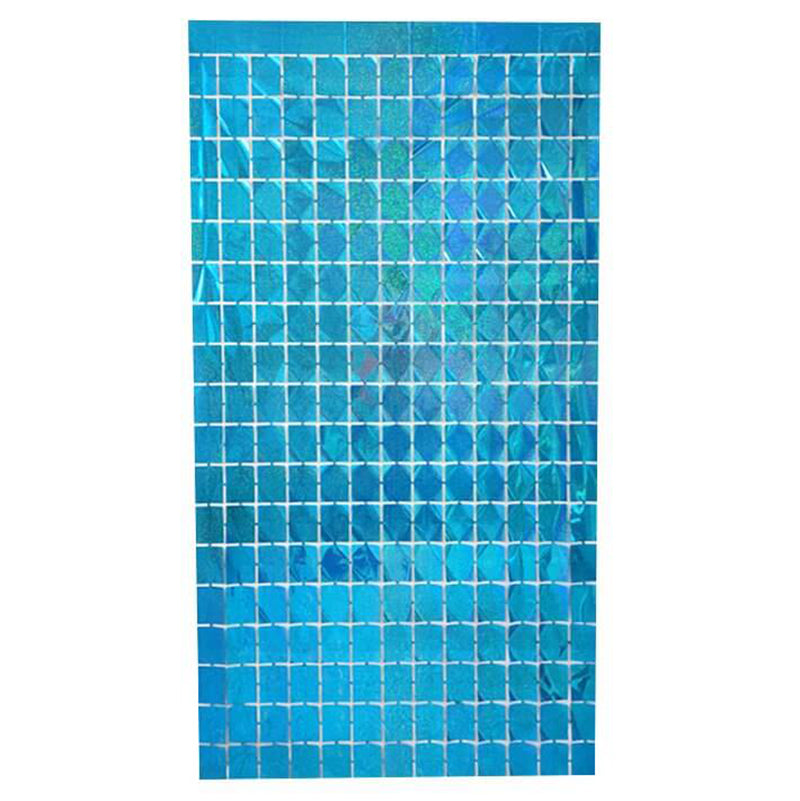 Square Box Shaped Foil Fringe Curtain -Blue – SUN ONLINE